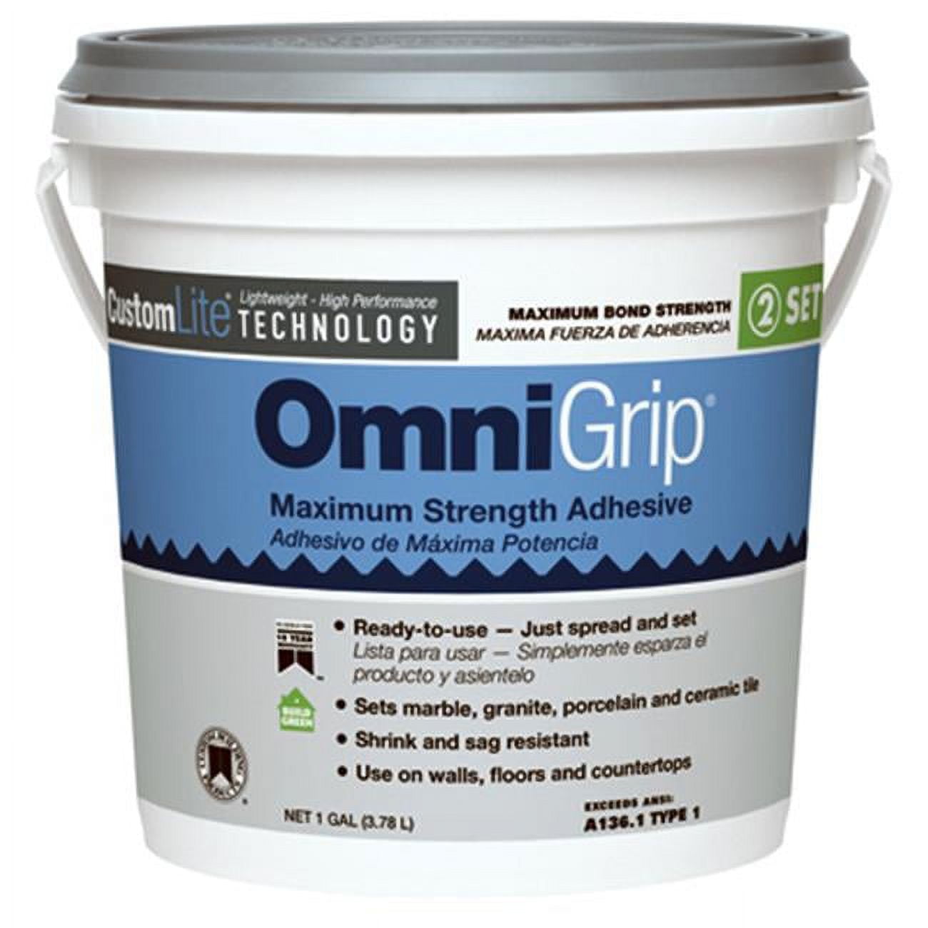 Building Products OGA1-2 Omnigrip- Gallon Strength Adhesive - Walmart.com