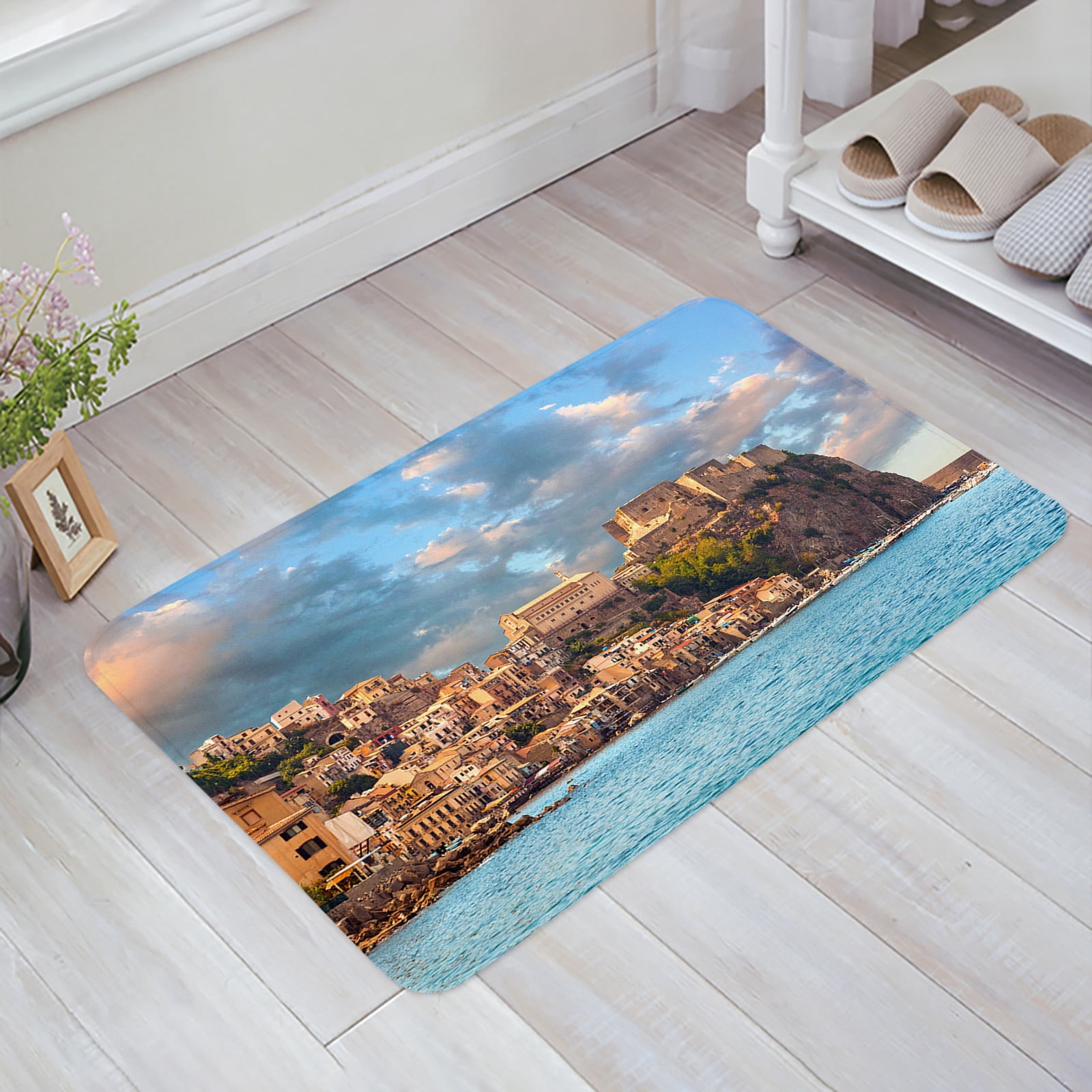 Building Sicily Island Kitchen Floor Mat Living Room Decor Carpet Home ...