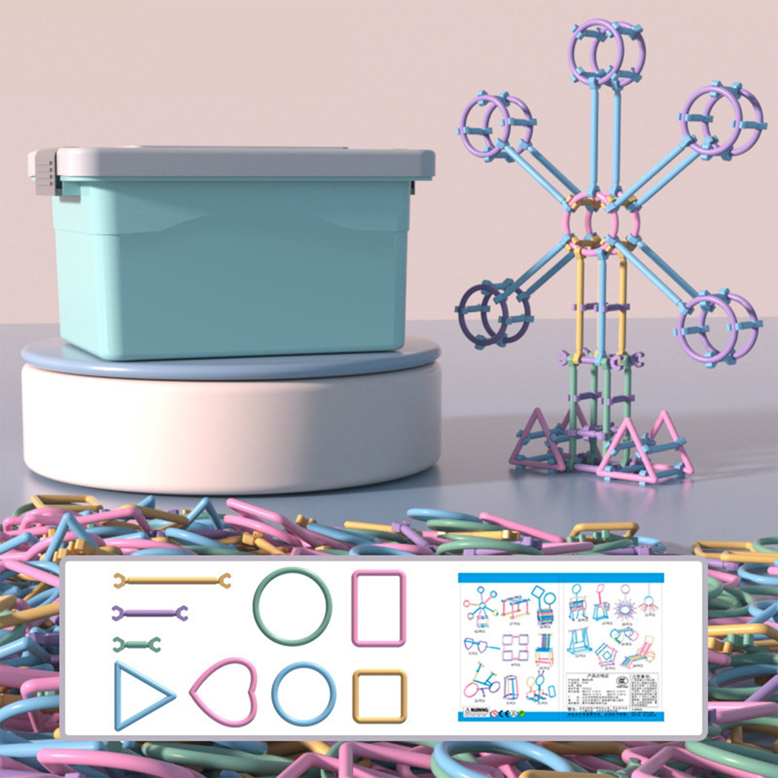 Building Sticks Construction Kit Set | Connector Straws Building Blocks ...