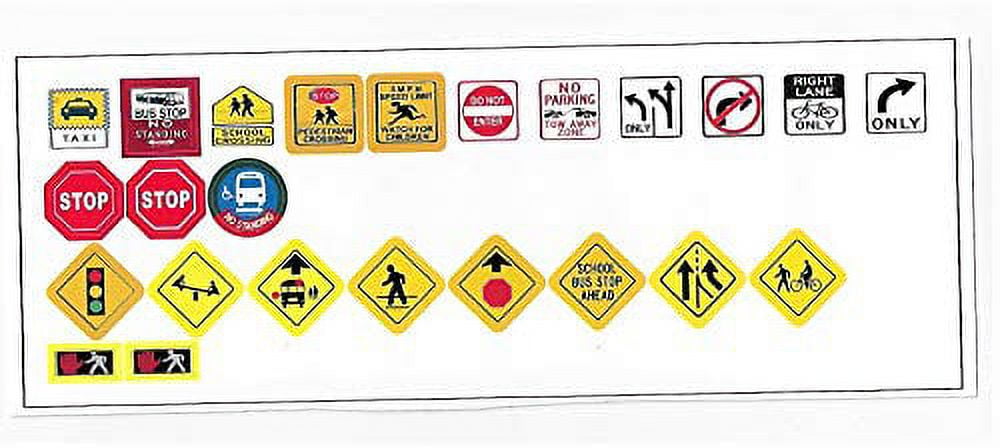 Building Toys Bricks City Custom Town Village 24 Play Road Street Signs ...