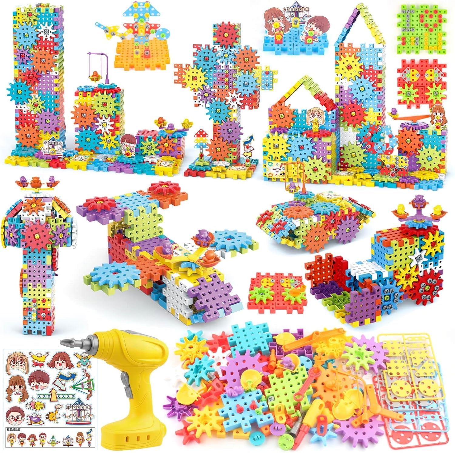Building Toys, Upgrade Gear Building Blocks Set Kids Tool Set with ...