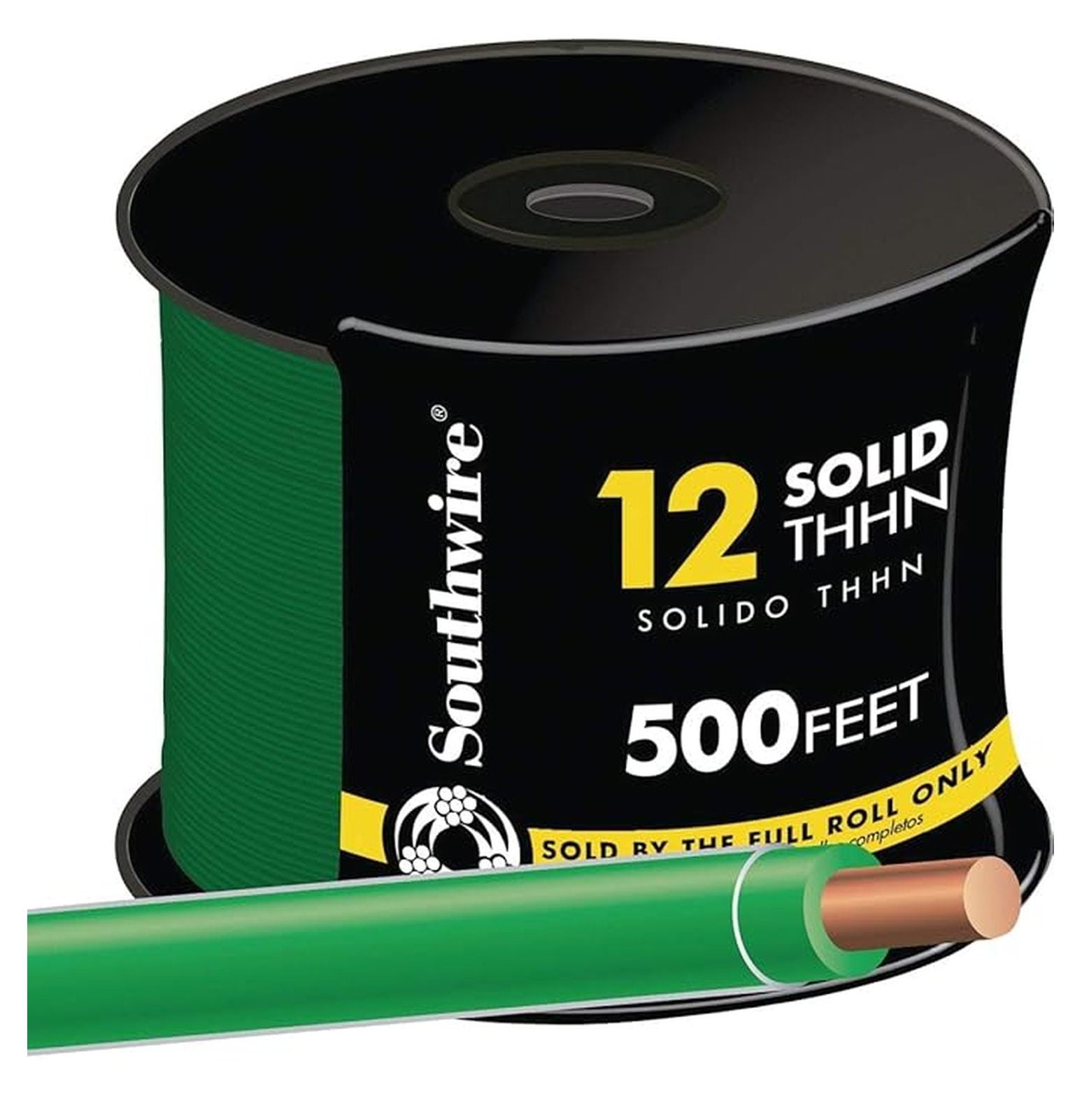 Building Wire 12 Ga, Single Conductor 20 Amp 600 V 90 Deg C 500 ' Green ...