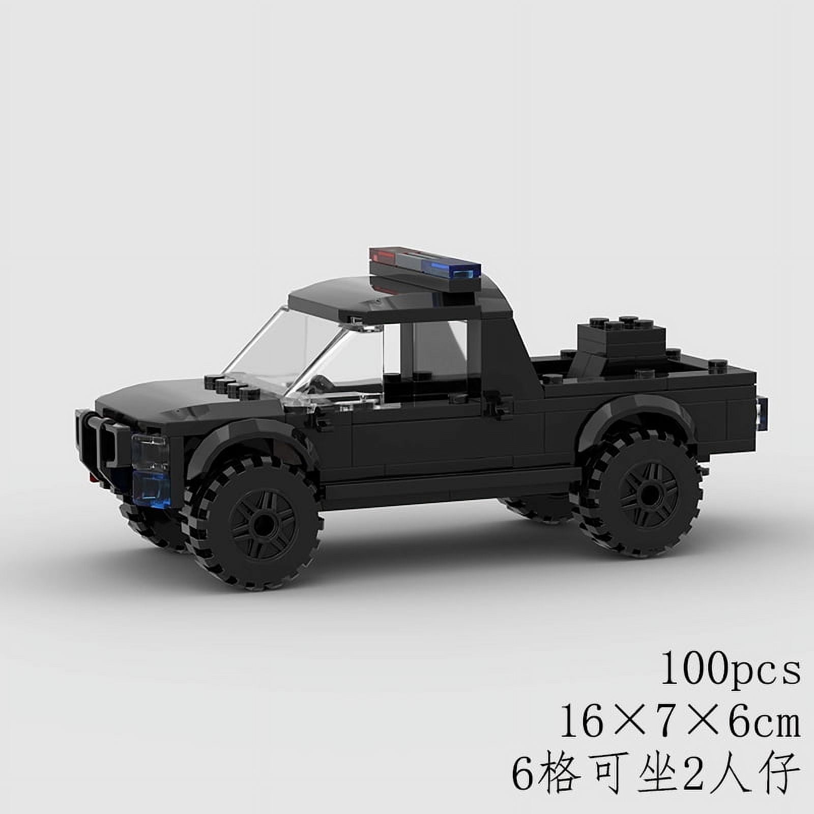 Building block racing car MOC Police Car SWAT Pickup Truck Classical ...