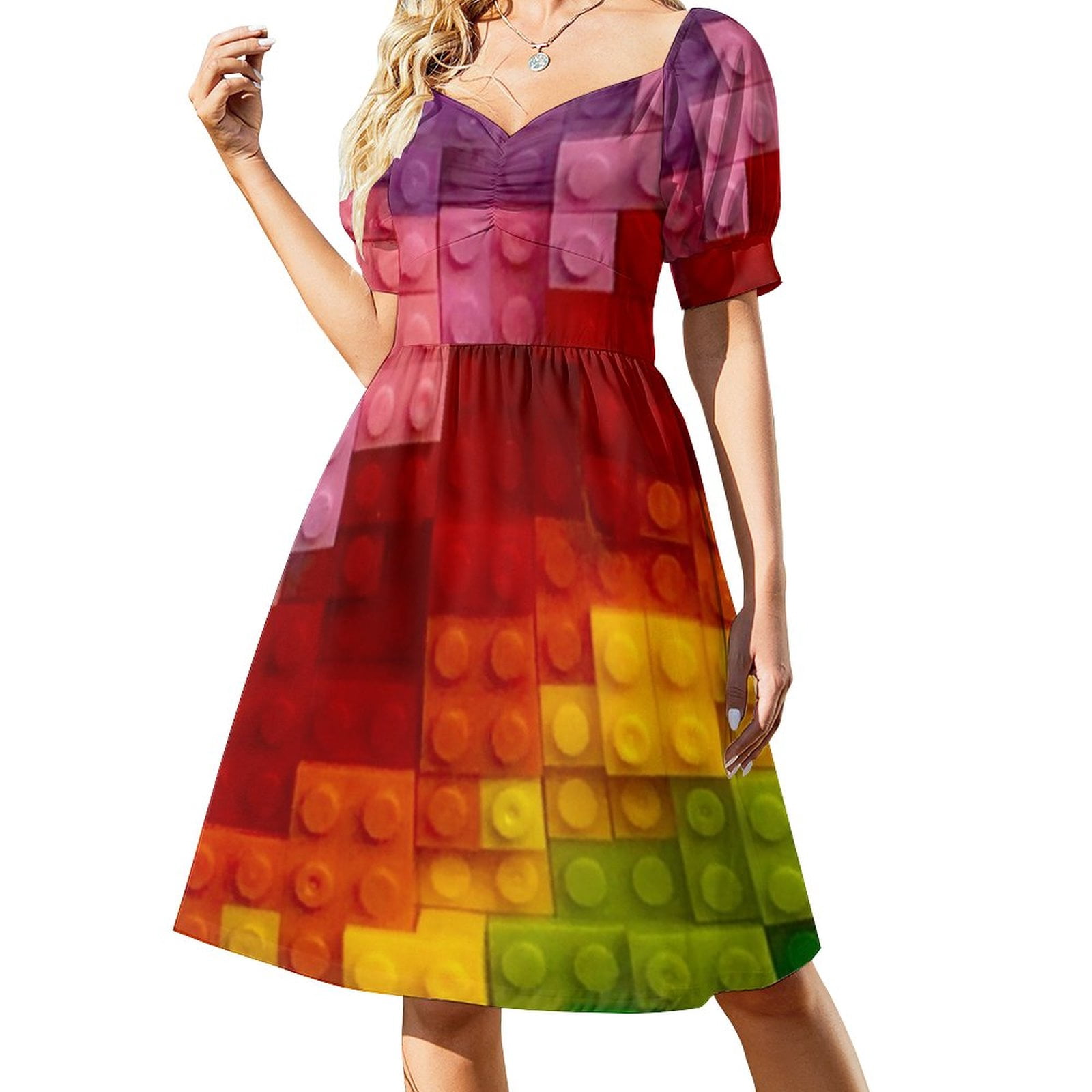 Building block style colours Sleeveless Dress Dress woman Party dresses ...