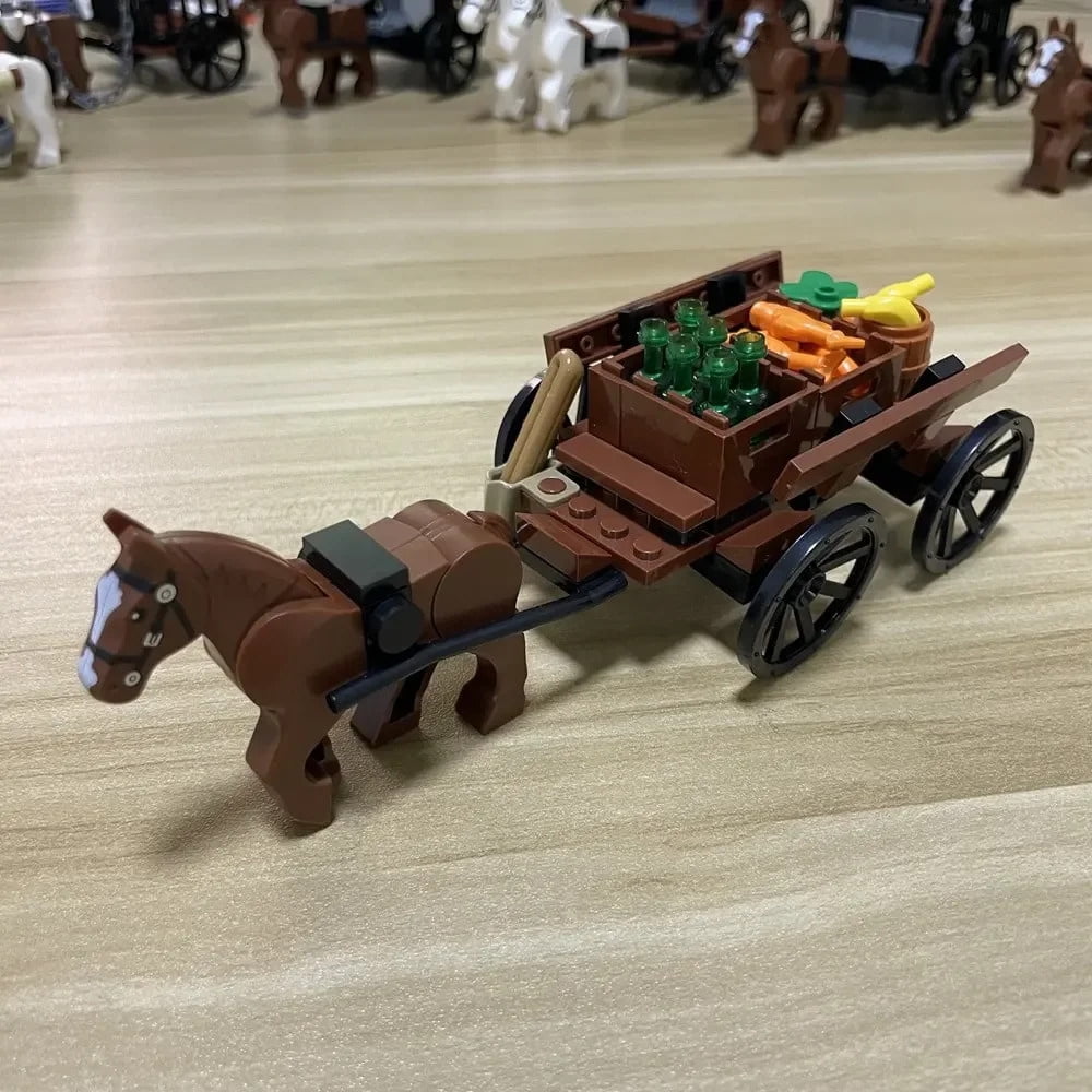 Building blocks MOC carriage Medieval chariot paddy wagon Military ...