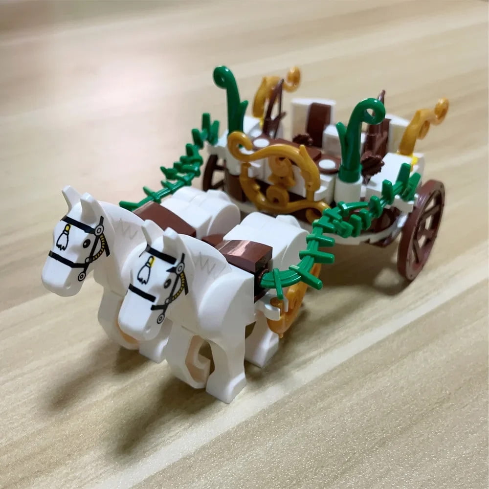 Building blocks MOC carriage Medieval chariot paddy wagon Military ...