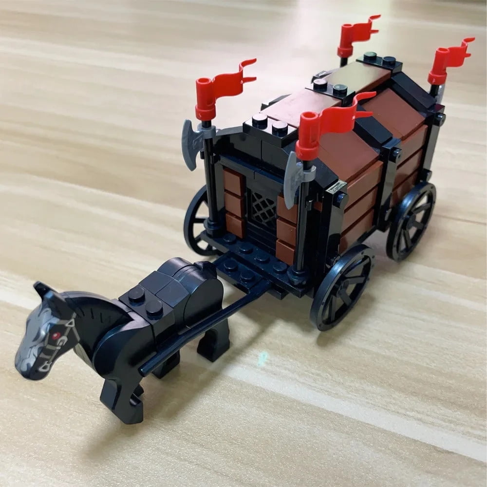 Building blocks MOC carriage Medieval chariot paddy wagon Military ...
