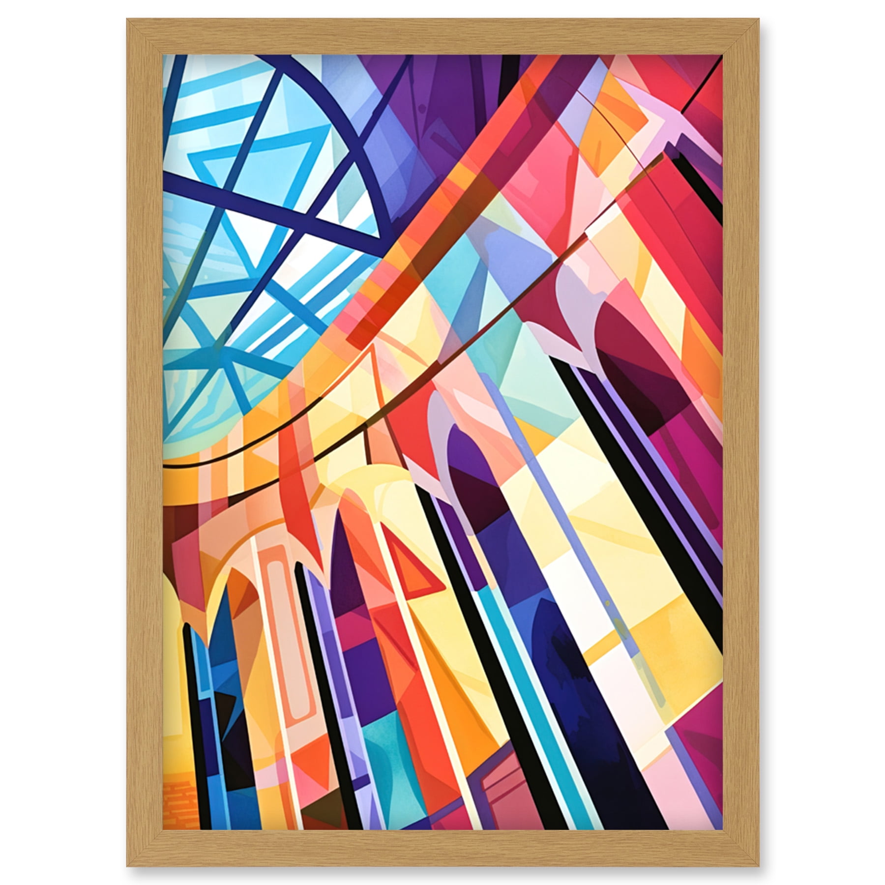 Building with Glass Roof Modern Art Deco Colour Block Modern ...