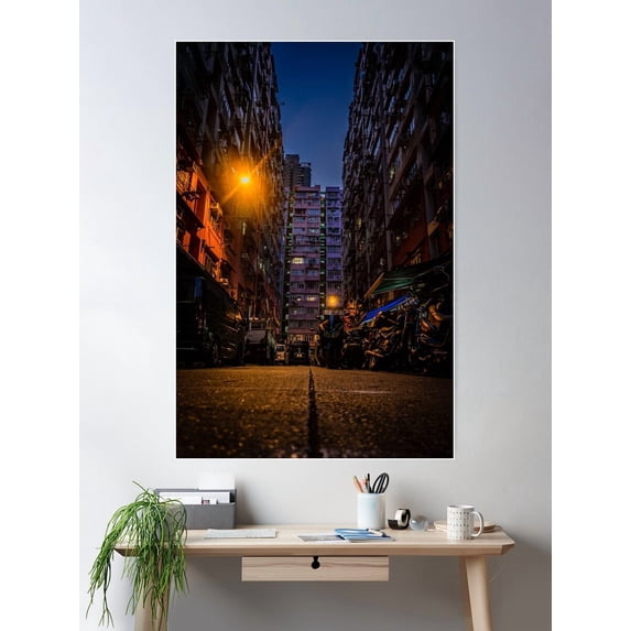 Buildings On Three Sides Poster Wall Art Modern Wall Decor For Living ...