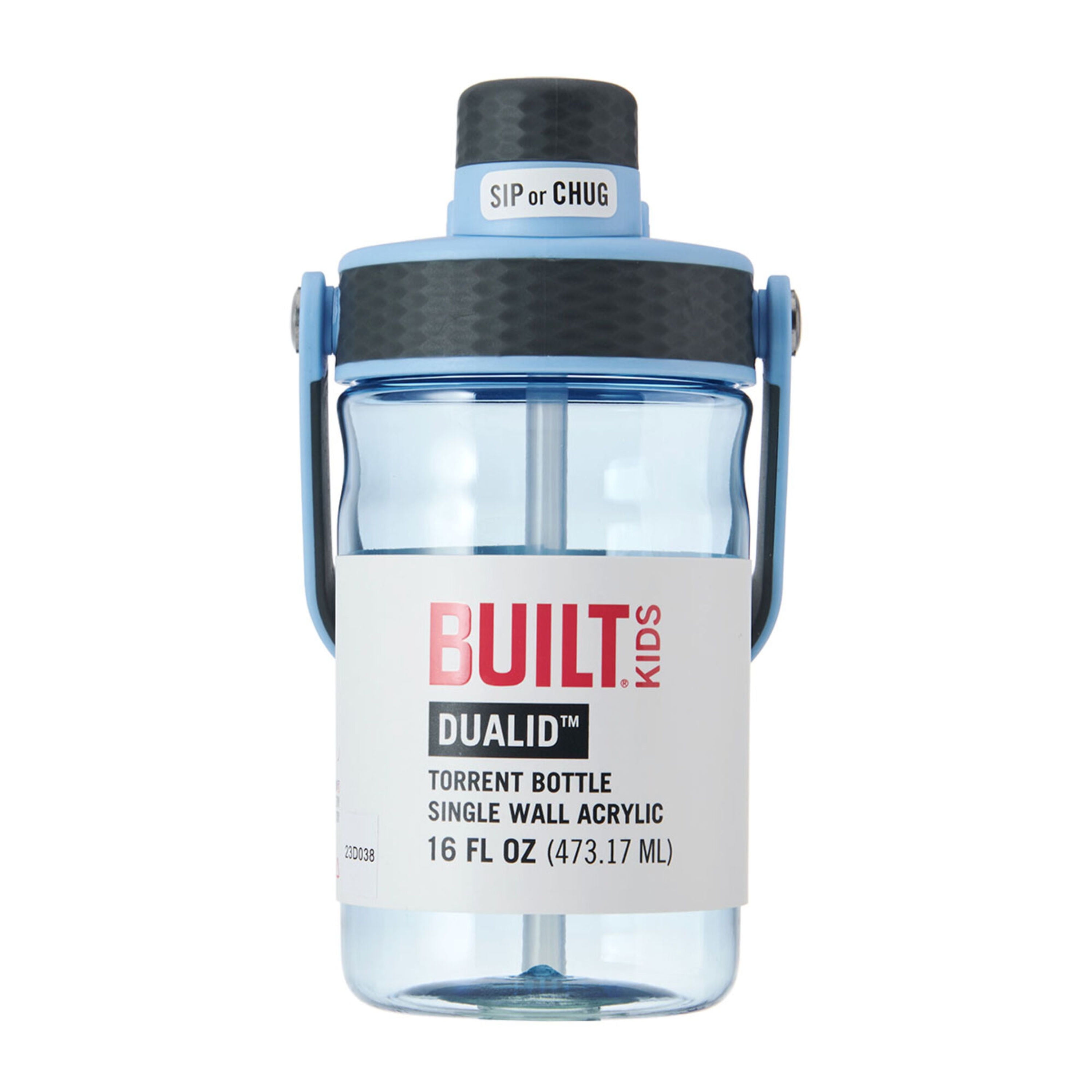 Built 16-oz Acrylic Kid's Water Bottle with Duallid Blue - Walmart.com