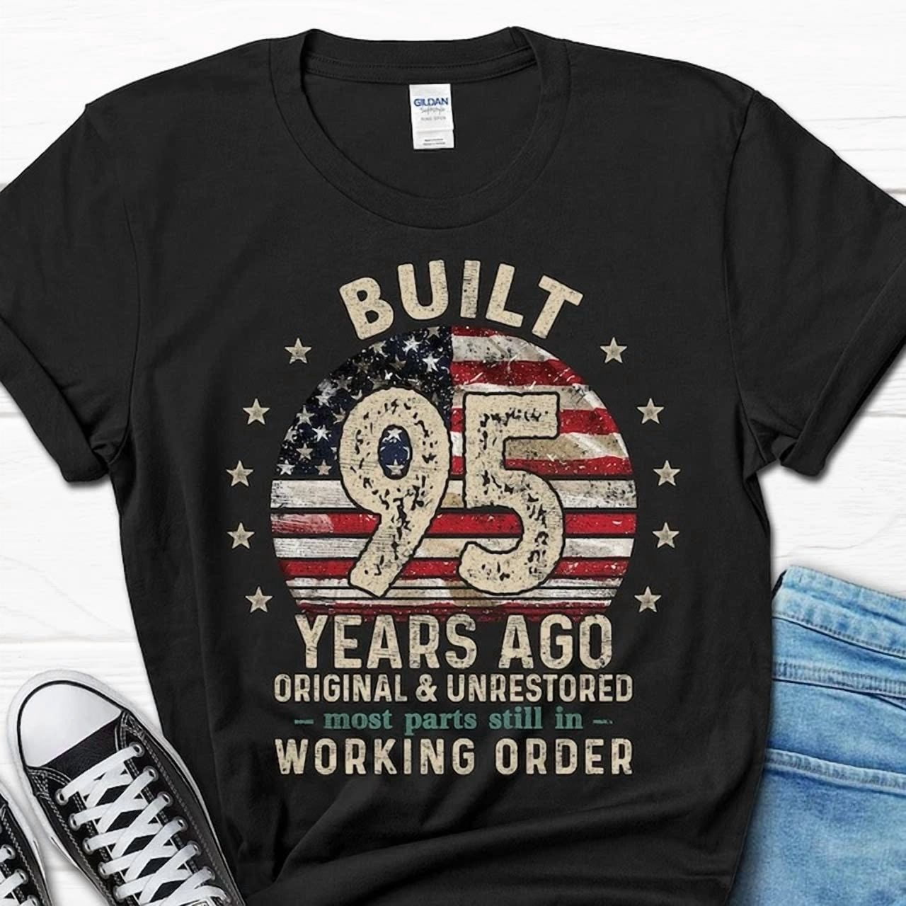 Built 95 Years Ago Shirt For Men, Vintage 1929 Men'S Gift, 95Th ...