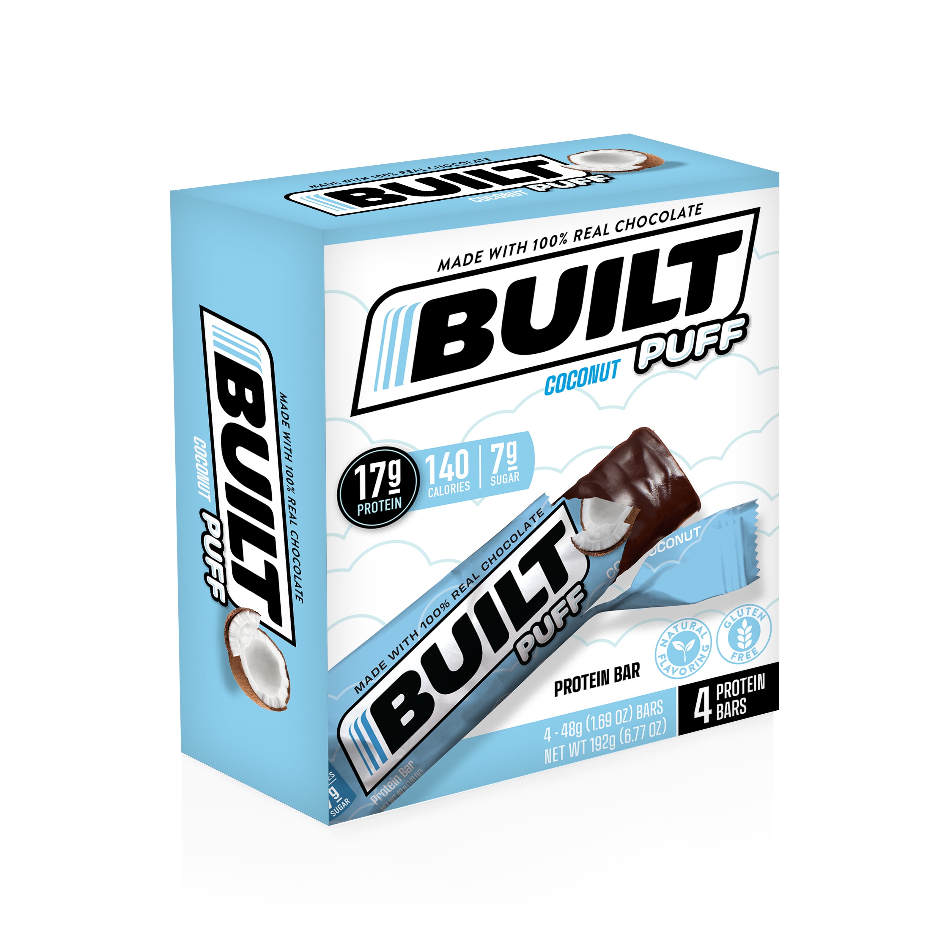 Built Bar Coconut Puff, 4 Count - Walmart.com