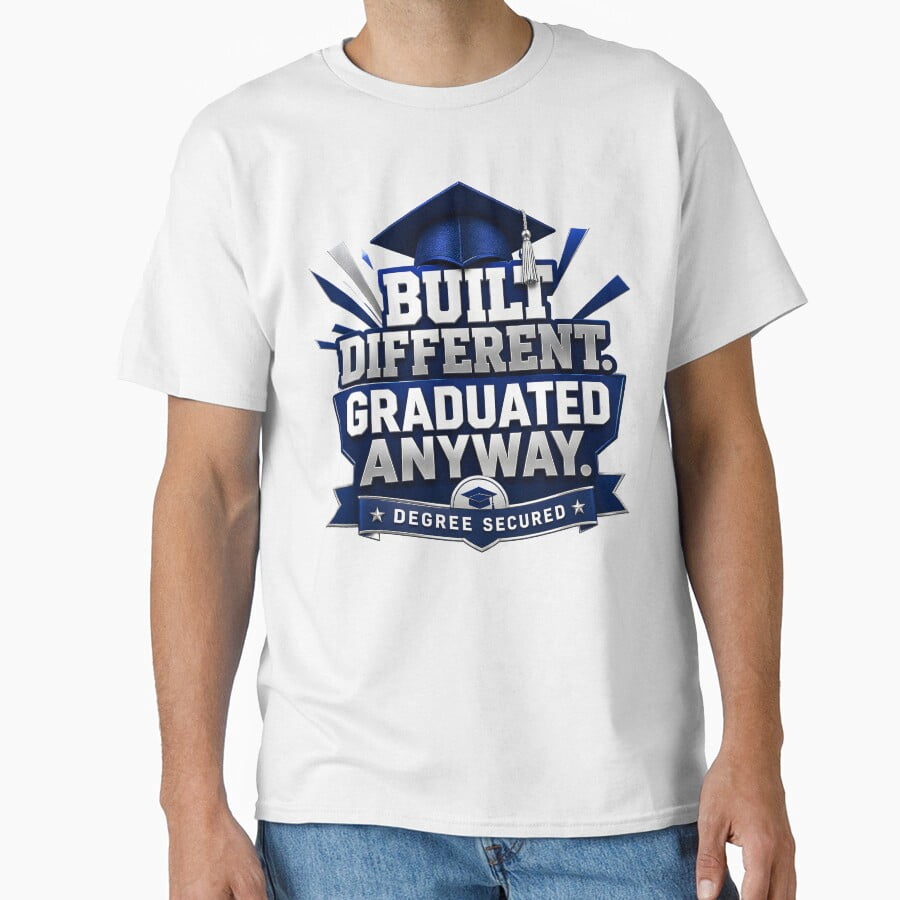 Built Different Graduate Achievement Shirt, Graduation Graphic Tee ...