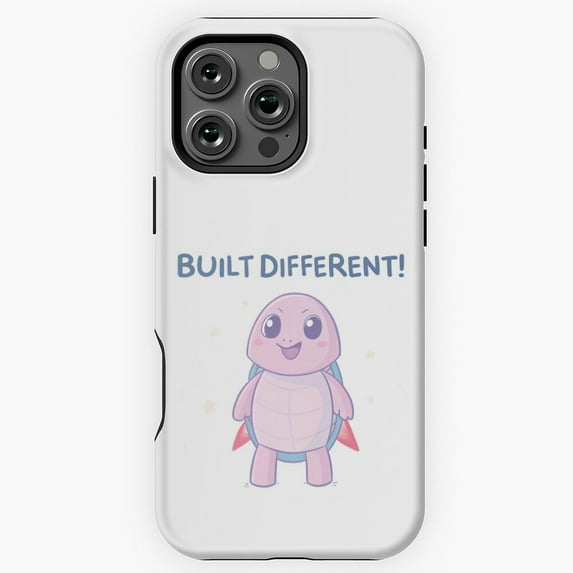 Built Different Rocket Turtle Cartoon iPhone Case 11 12 13 14 15 16 17 ...