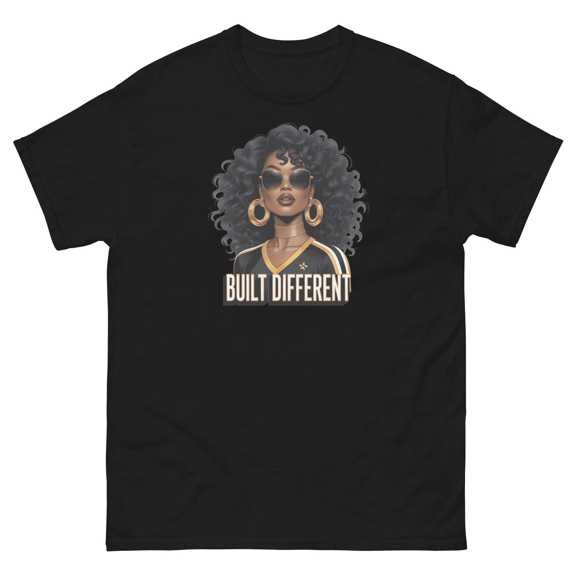 Built Different Tee – Bold Black Art, Gold Statement Style #4 - Walmart.com