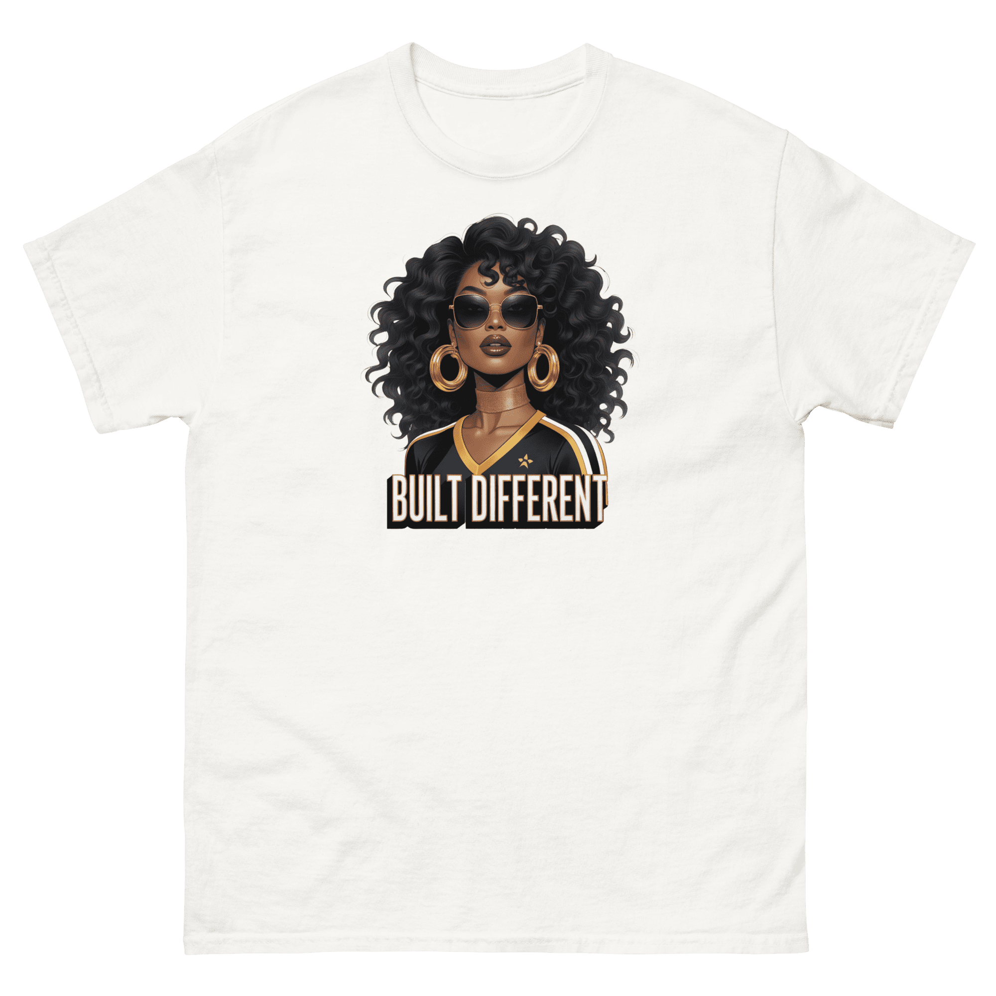 Built Different Tee – Bold Black Art, Gold Statement Style #4 - Walmart.com