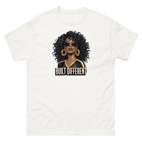 Built Different Tee – Bold Black Art, Gold Statement Style #4 - Walmart.com