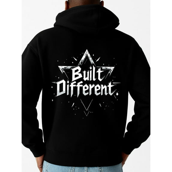 Built Different hoodies & sweatshirt funny humor mens hooded sweatshirt ...