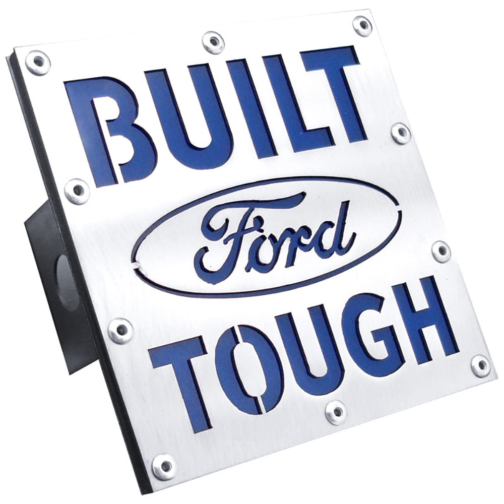 Ford Built Tough 2" Receiver Hitch Plug - Brushed Stainless Steel ...