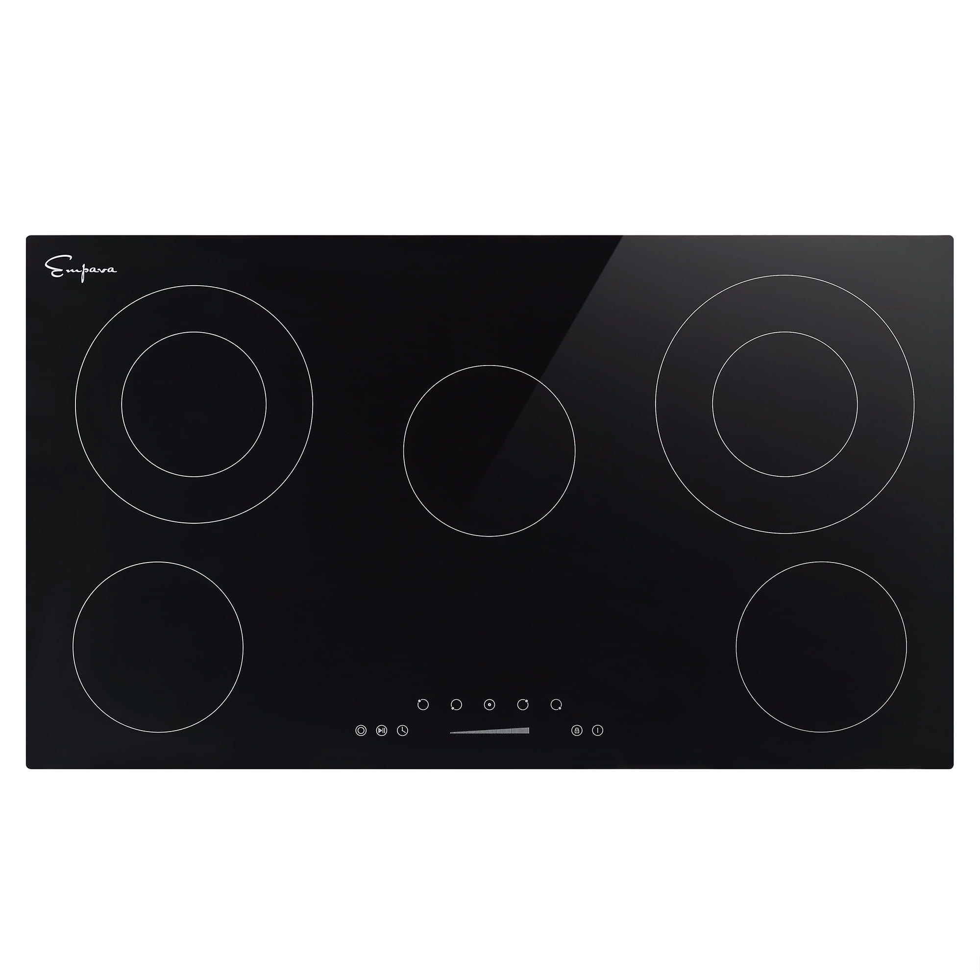36-in 5 Elements Smooth Surface (Radiant) Black Electric Cooktop ...