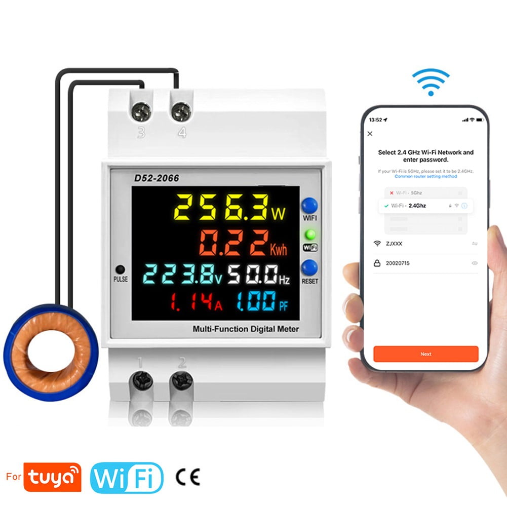 Built-In/External Type For-Tuya Smart Wifi Digital Display Electricity ...