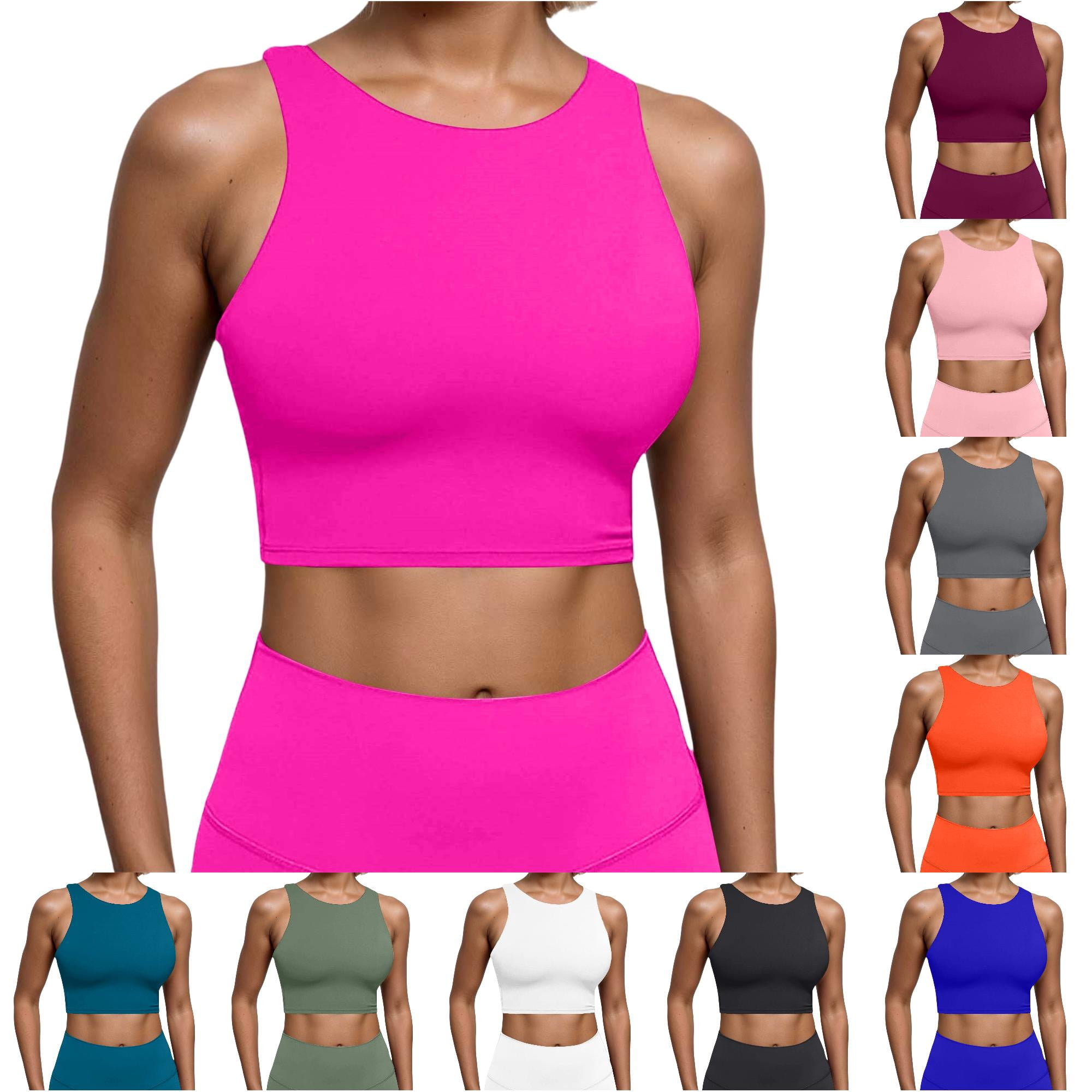 Built In Padded Top Racerback Vest Sports Bra Open Back Dressy Top ...