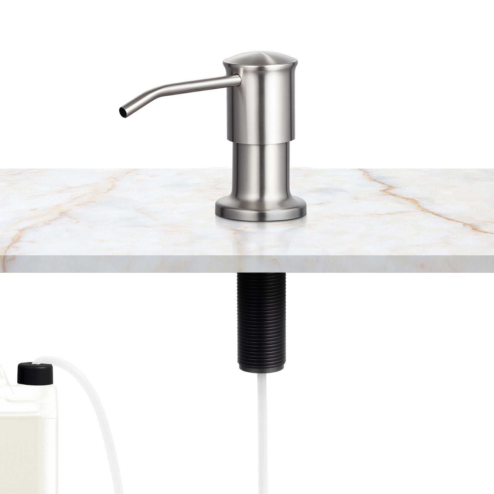 Built-In Stainless Steel Soap Dispenser for Kitchen Sink, Countertop ...