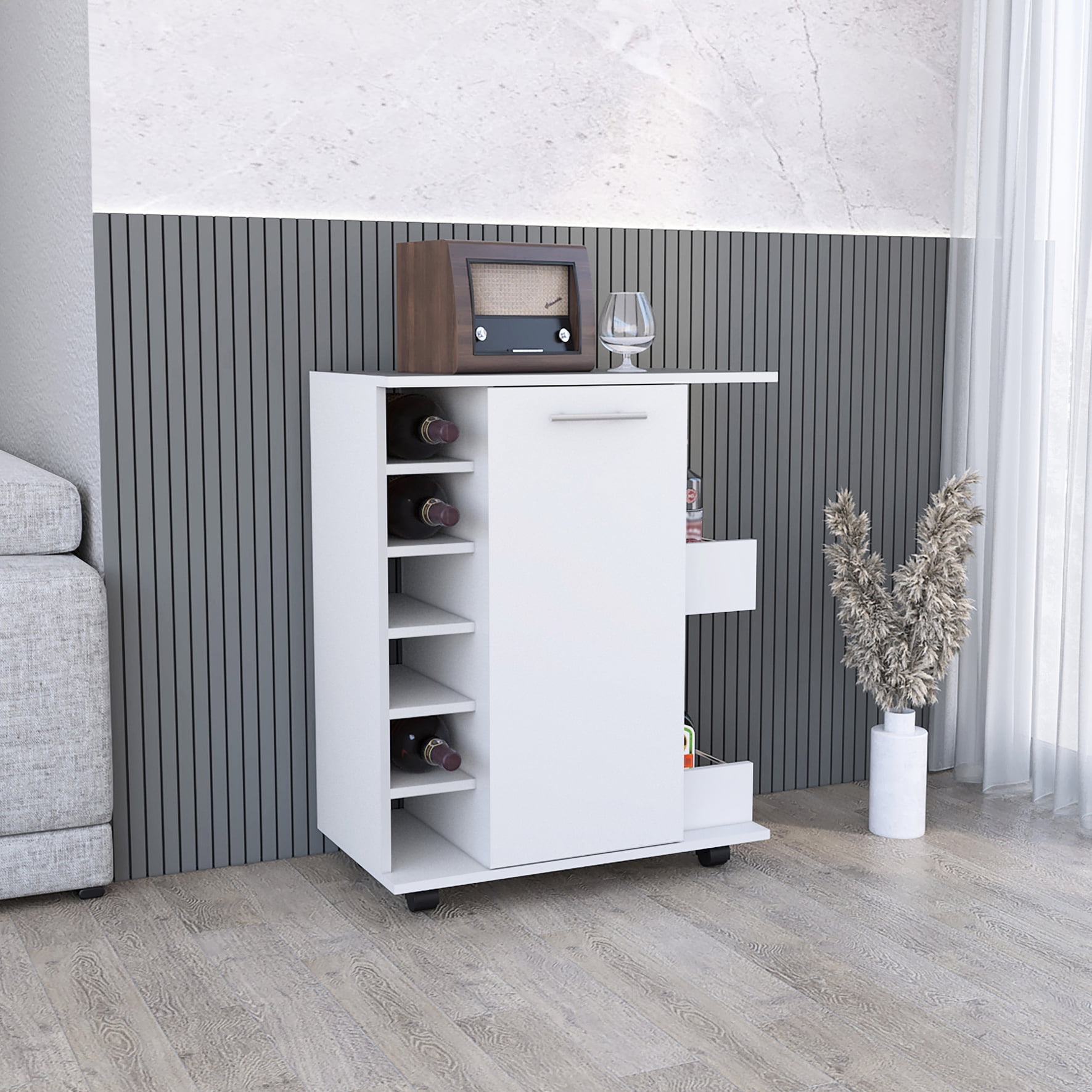 Built-In Wine Rack + Hidden Storage”-“Home Bar Setup+Organize Glassware ...
