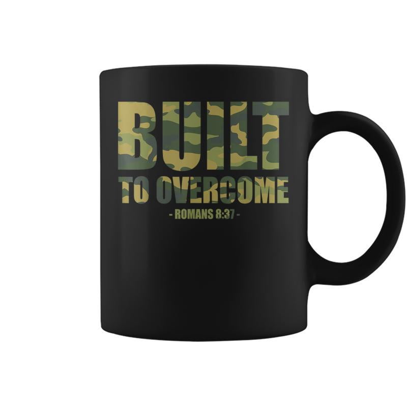 Built To Overcome Christian Camo Scripture Gym Workout Coffe - Walmart.com