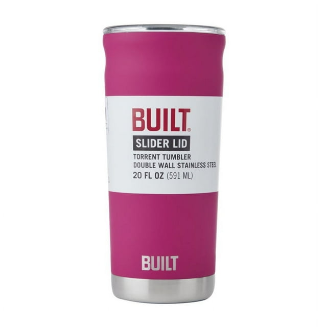 Built Torrent Double Wall Stainless Steel 20 fl oz Tumbler Magenta ...