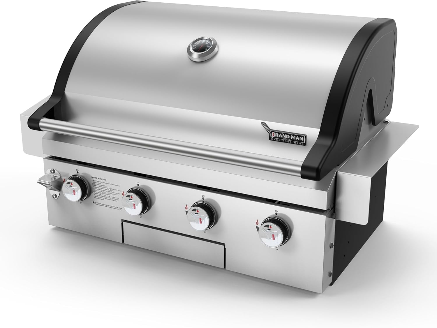 Built-in 30-inch 4-Burner Propane Gas Grill, Convertible to Natural Gas ...