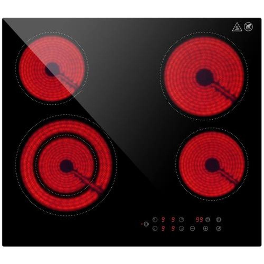 Built-in 4 Burner Electric Cooktop 220-240V for Hard Wire Ceramic ...
