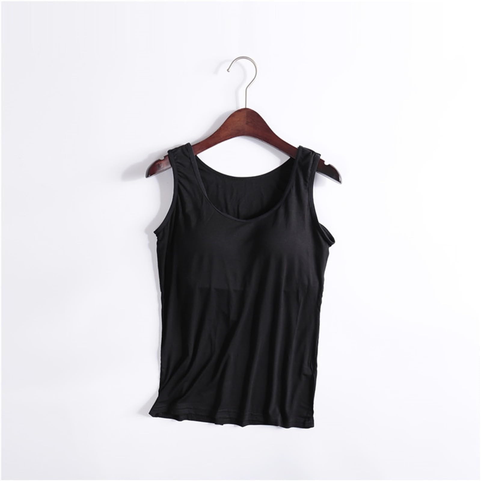 Built in Bra Tank Tops for Women Spaghetti Strap Modal Camisole Plus ...