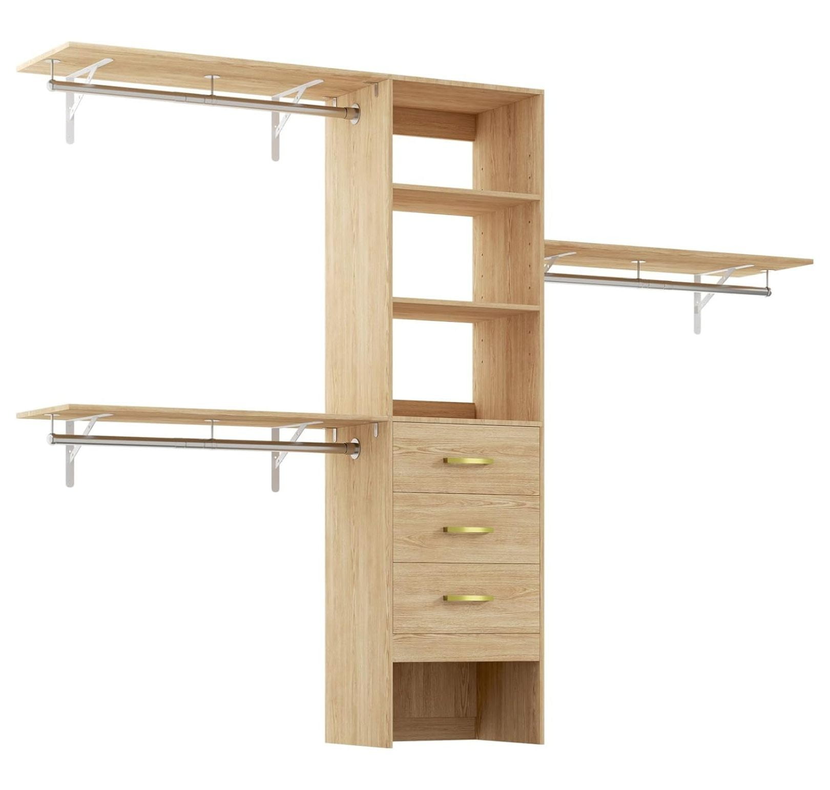 Built-in Closet Organizer System with Drawers and Shelves, 8ft Closets ...