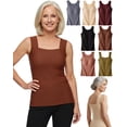 Built in Comfort Bra Tanktop, Seamless Shaper Tank Tops No Underwire ...