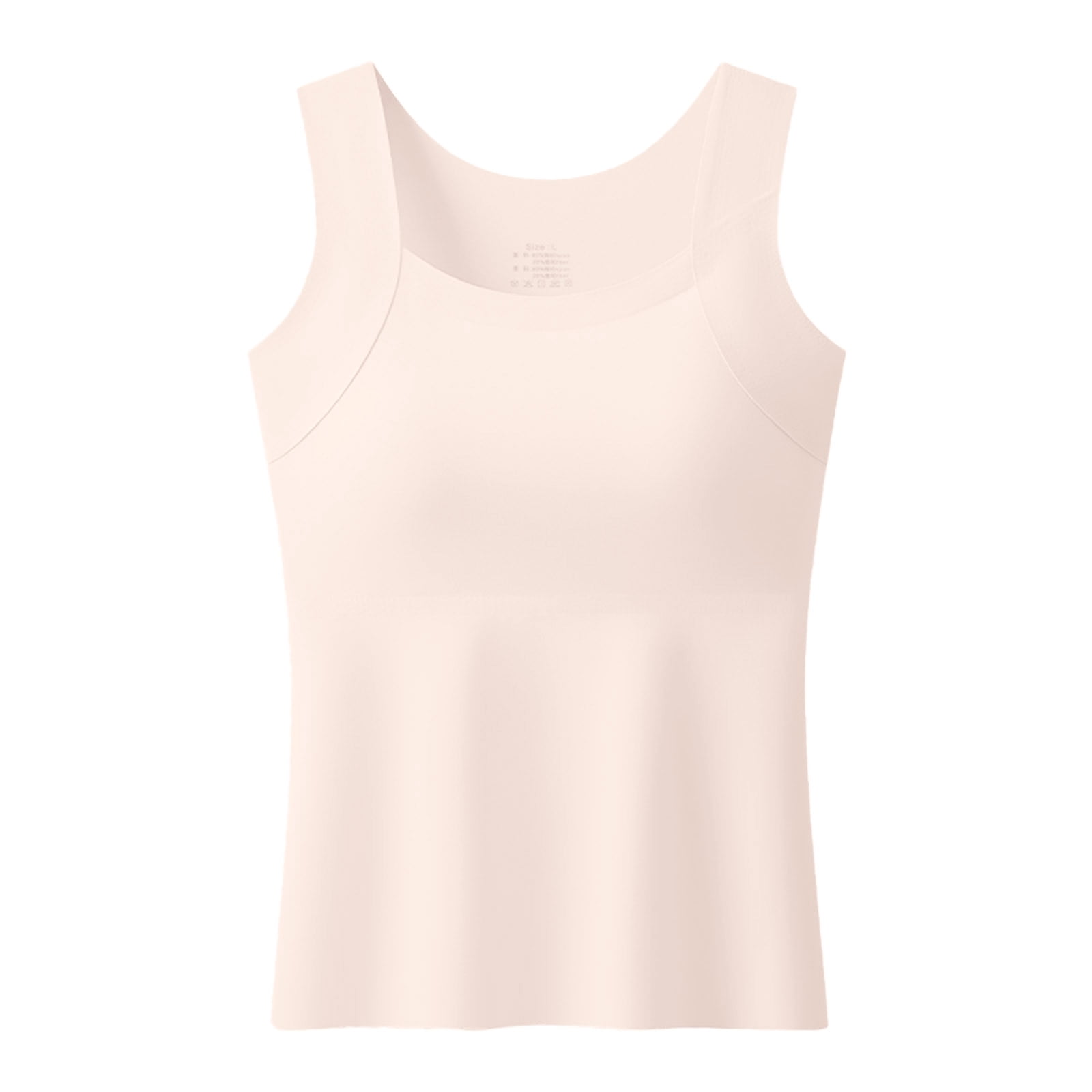 Built in Comfort Bra Tanktop for Women, Wireless Support, Seamless ...