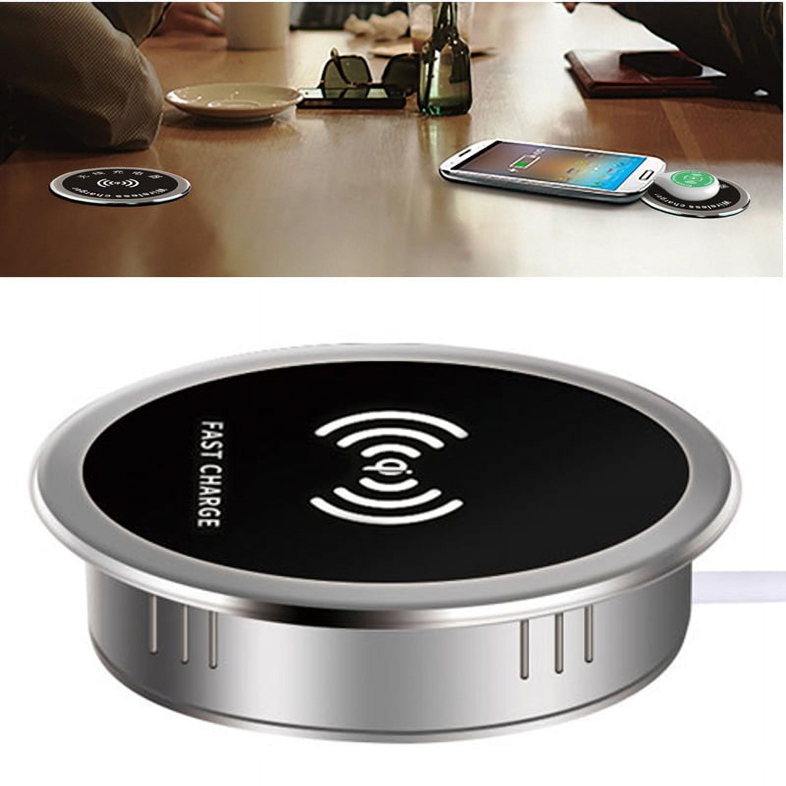 15W Fast Speed Charge Power Pad, Built-in Desktop Wireless Charger ...