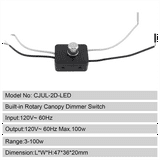 Built-in Dimmer Switch Combo Kit 120V Rotary Canopy Dimmer Switch ...