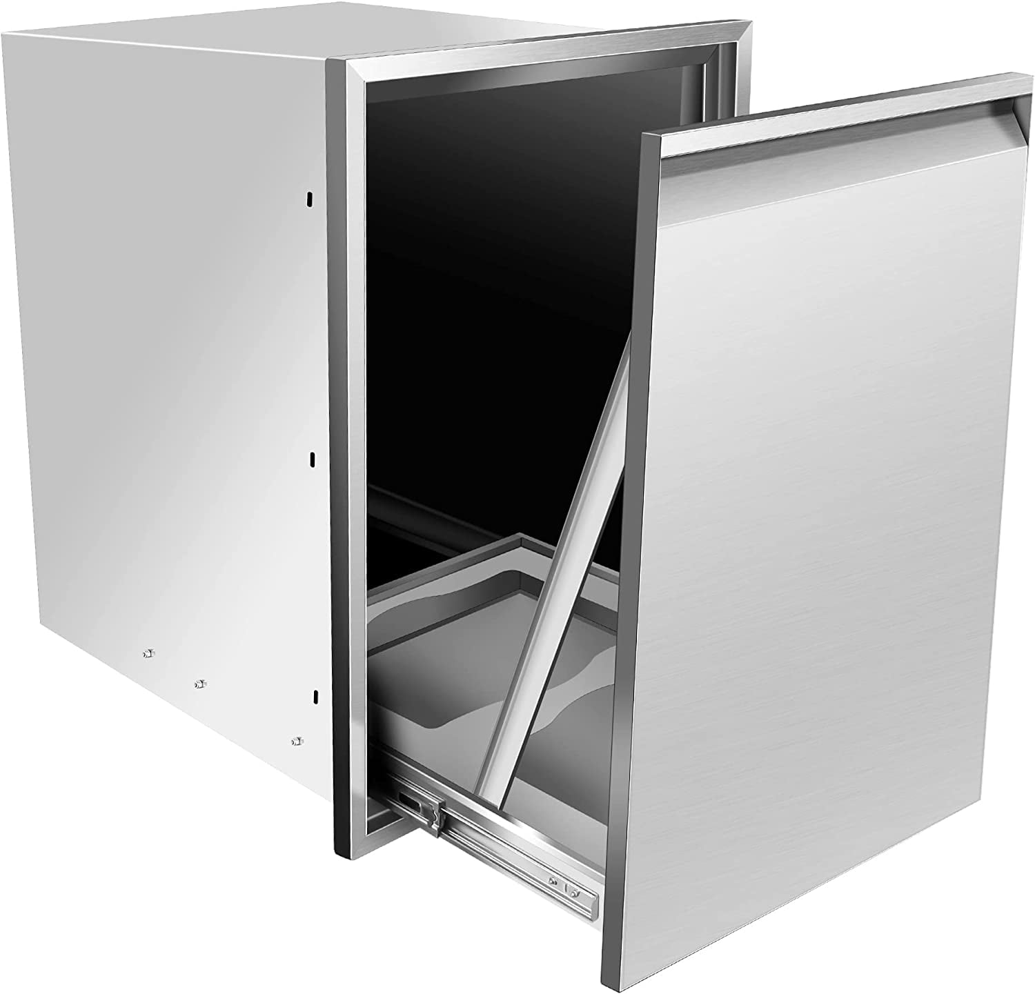 Built-in Double Trash Drawer 20" W x 27" H x 24" D Pull-Out Tray ...