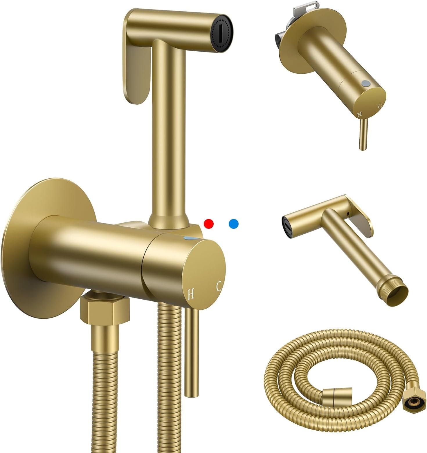 Built-in Hot and Cold Handheld Bidet Sprayer for Toilet, Warm Water ...