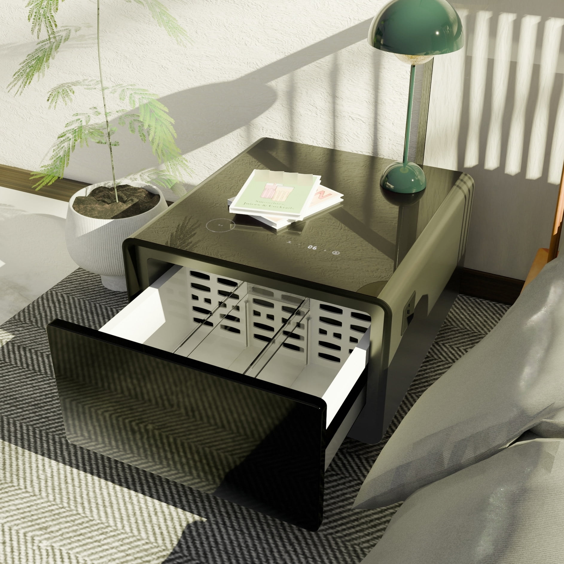 Built-in Power Socket Side Table+USB & Type-C Ports”-“Electronic Device ...