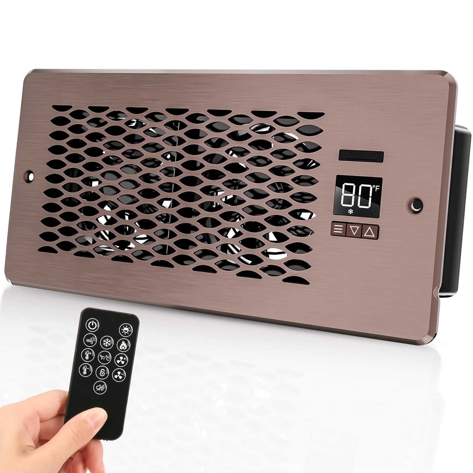 Built-in Register Booster Fan with Cover for Air Heat Vent with Fan ...