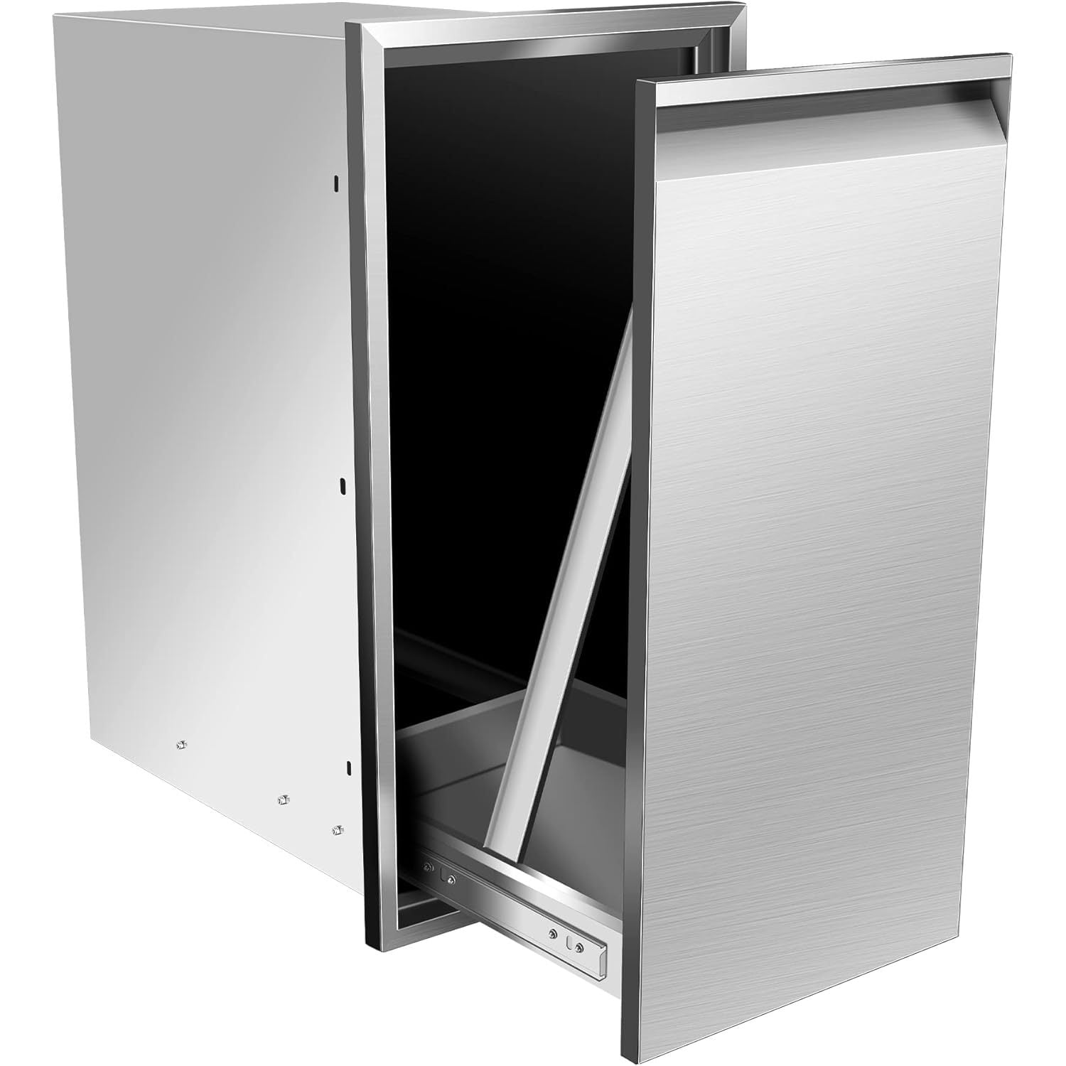 Built-in Single Trash Drawer 14" W x 27" H x 20" D, Pull-Out Tray ...