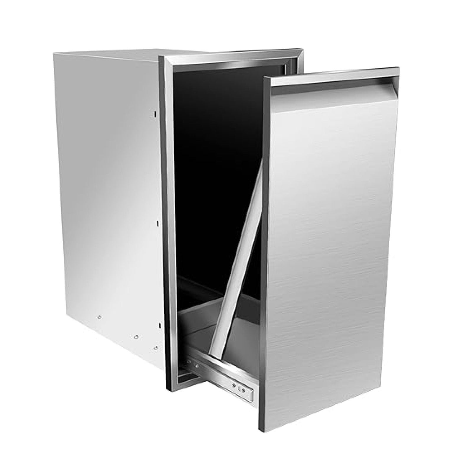 Built-in Single Trash Drawer 14''Wx27''Hx20''D, Pull-Out Trash Drawer ...
