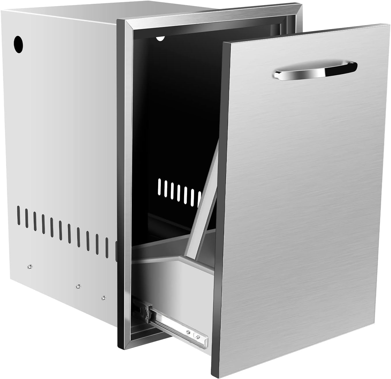 Built-in Single Trash Drawer 16" W x 22.3" H x 18" D Propane Drawer ...