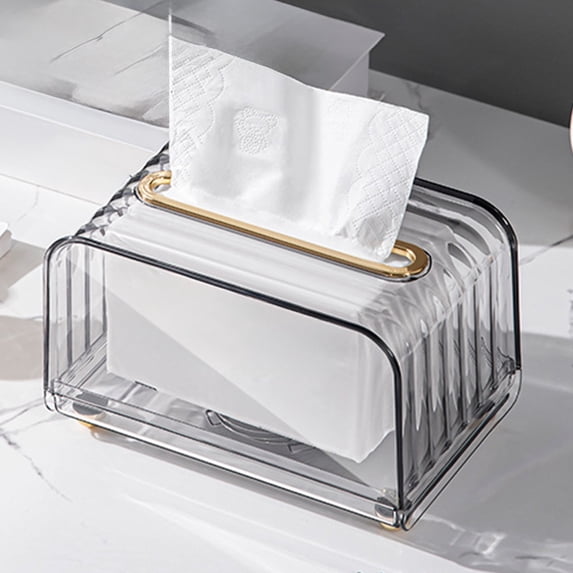 Built-in Spring Tissue Box Holder, Automatic Dispenser, Compact Desktop ...