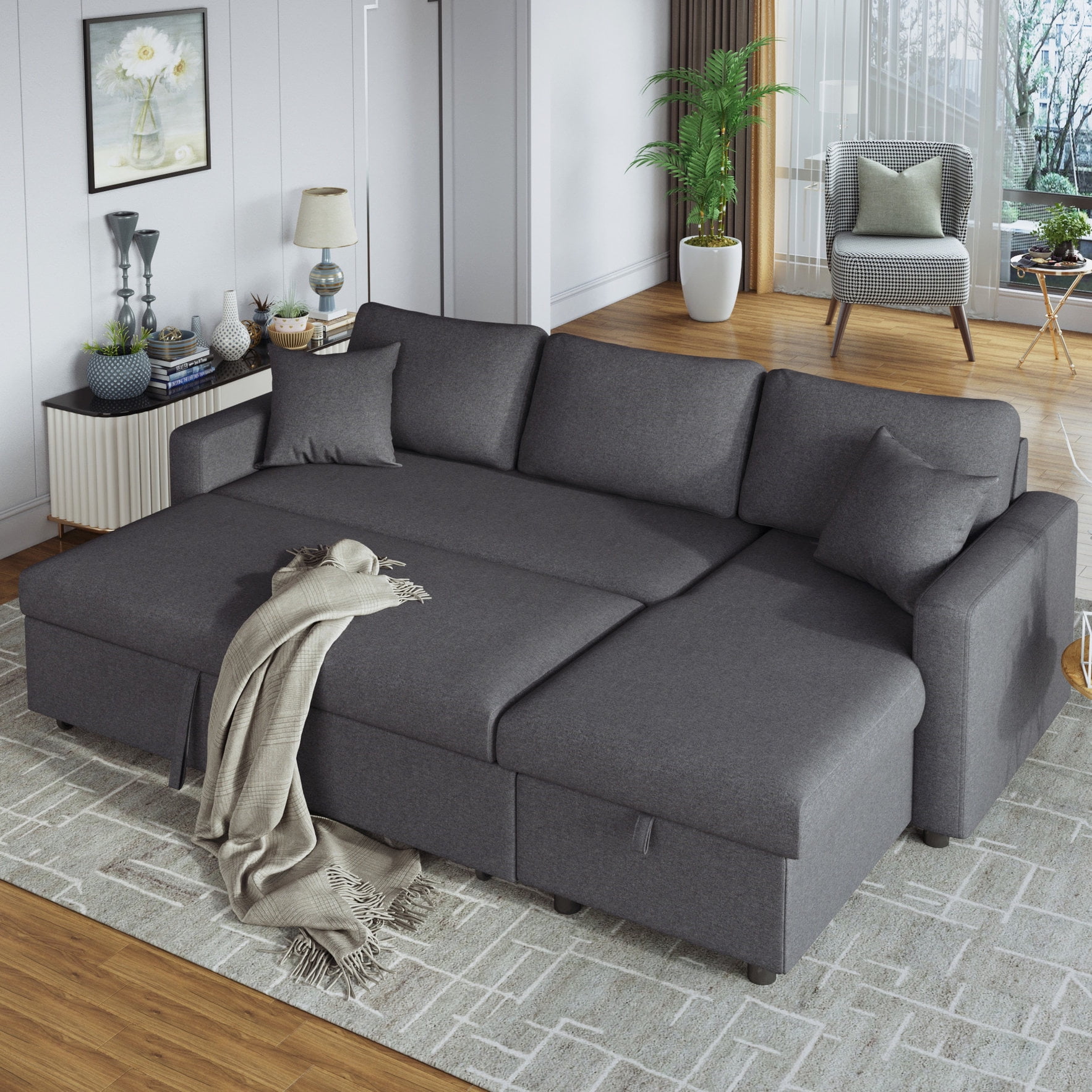 Built-in Storage - Sofa Bed Function - Daily Living - Easy Organization ...