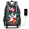 Built-in USB Charging Pack with Ghostbusters Print for School and ...