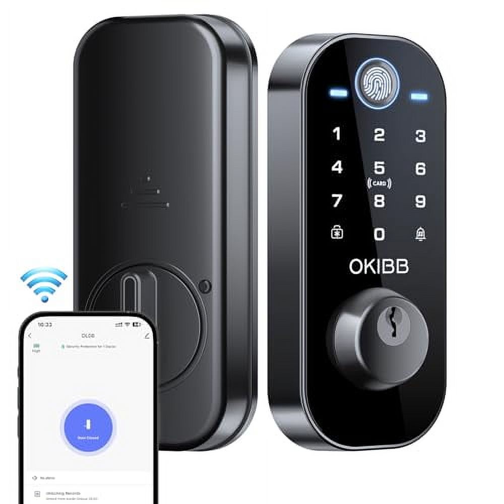 with Built-in Wi-Fi App Remote Control, Fingerprint Door Lock with ...