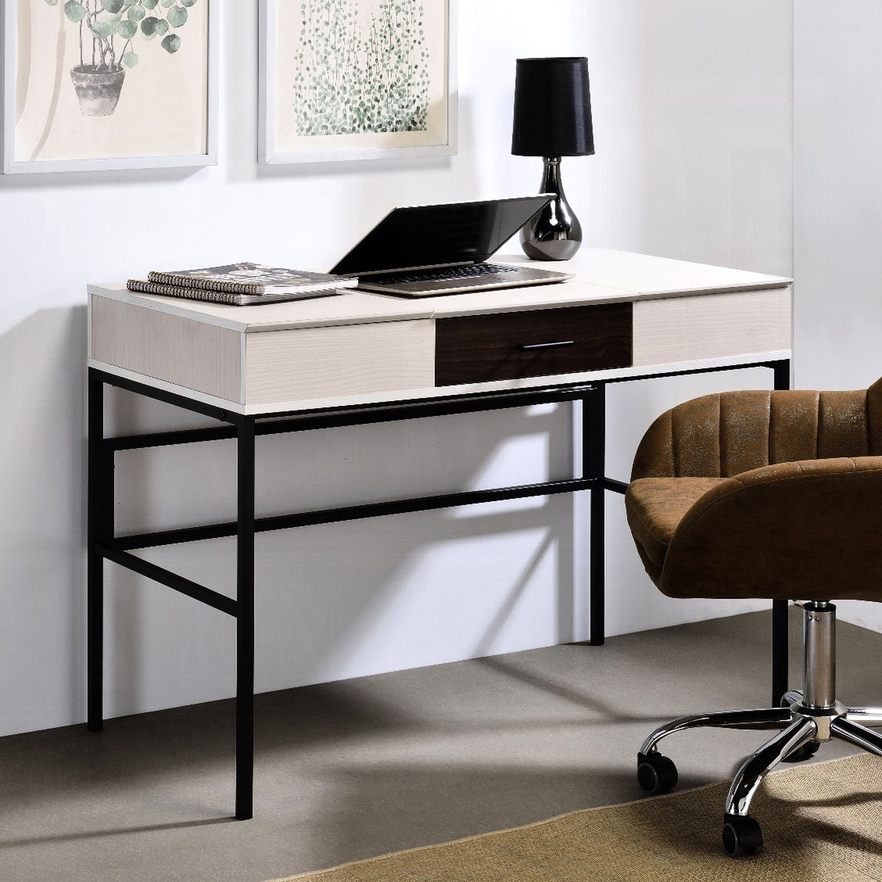 Built - in plug and USB / In an office desk / Charge electronics easily ...
